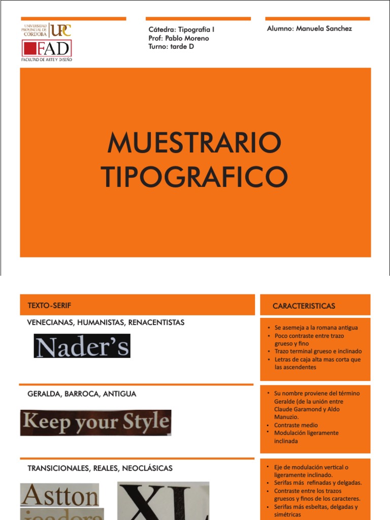 Catalogo Tipografico - Manuela Sanchez - TTD 1 | PDF | Serif | Diseño ...