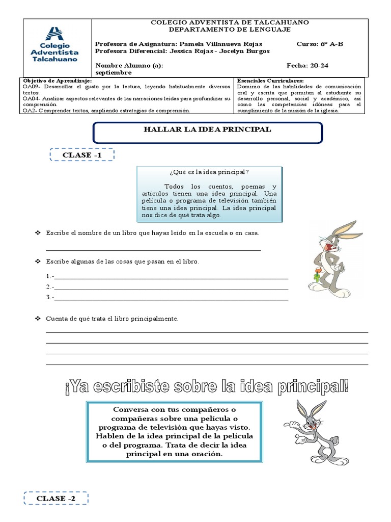 IDENTIFICAR IDEA PRINCIPAL | PDF