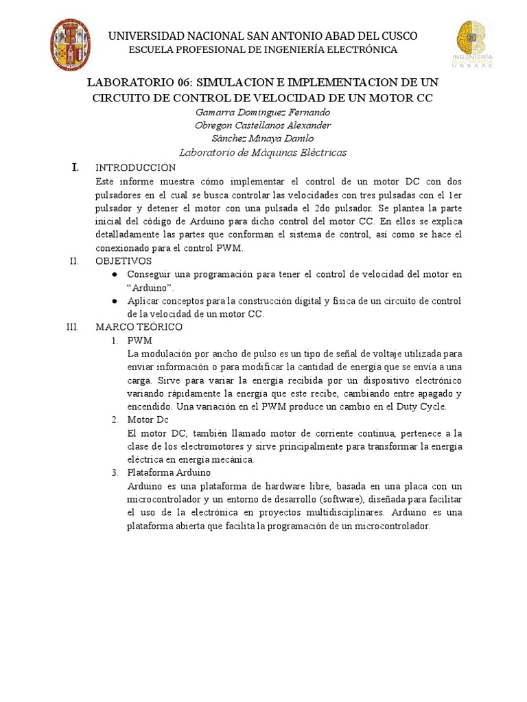 Experiencia 06 - Simulacion e Implementacion de Un Circuito de Control ...