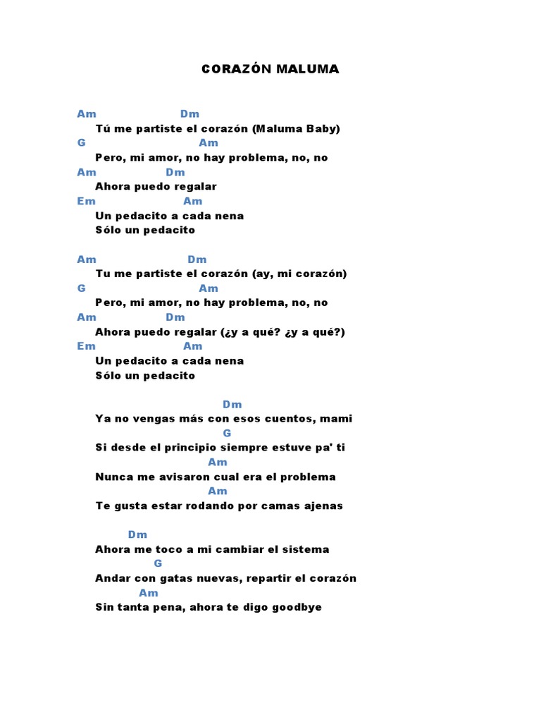 01 Corazón Maluma | PDF