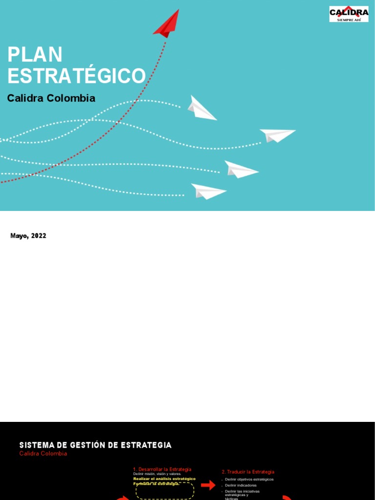 Plan estratégico 2022-2025 de Calidra Colombia: Consolidación del liderazgo en el mercado de la ...
