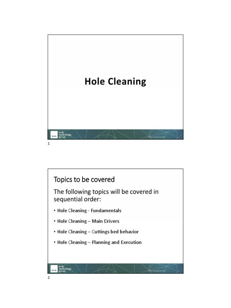 Hole Cleaning Techniques and Challenges | PDF | Fluid Dynamics ...