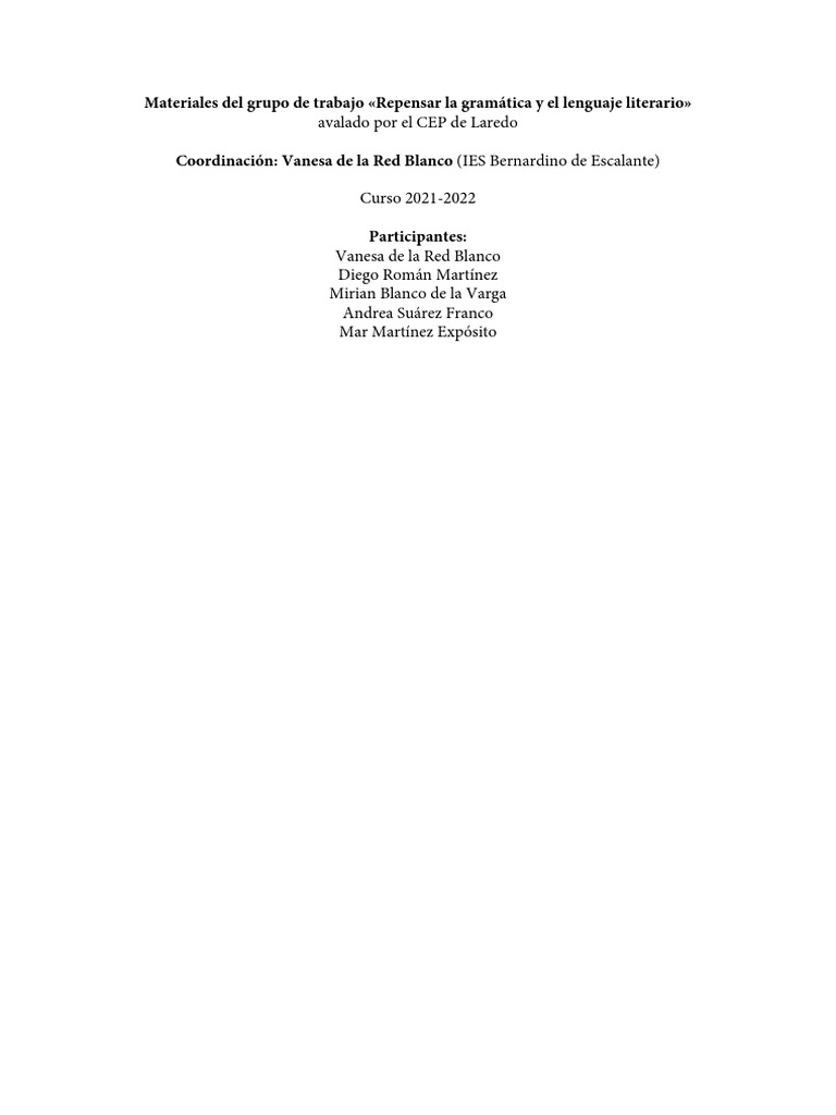 Materiales GT Gramática | PDF | Predicado (Gramática) | Verbo