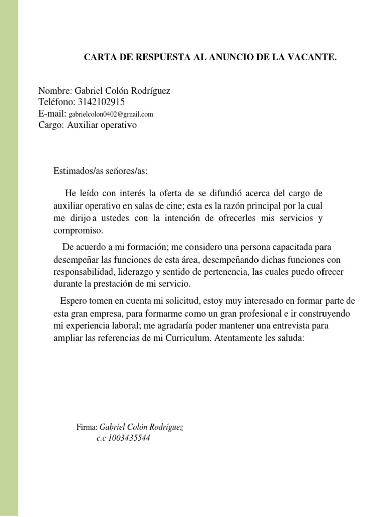 Hoja de Vida - Gabriel Colon.. | PDF | Colombia
