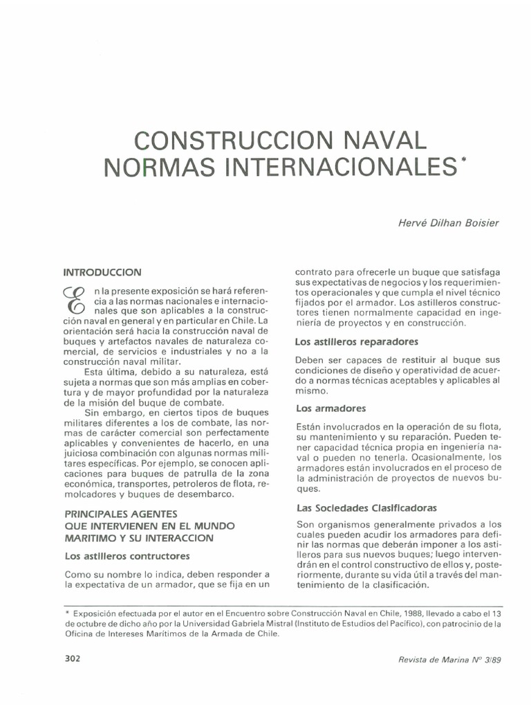 Normas Internacionales en Construcción Naval | PDF | Buques | Sociedad