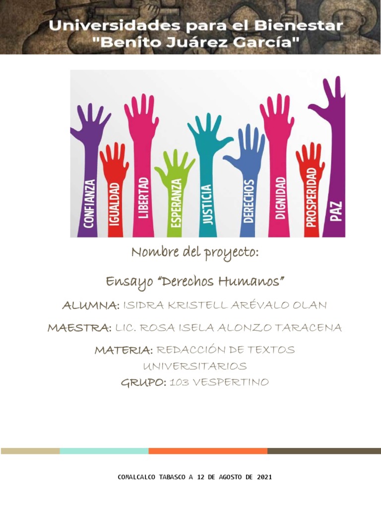 Proyecto Derechos Humanos | PDF | Derechos humanos | Libertad