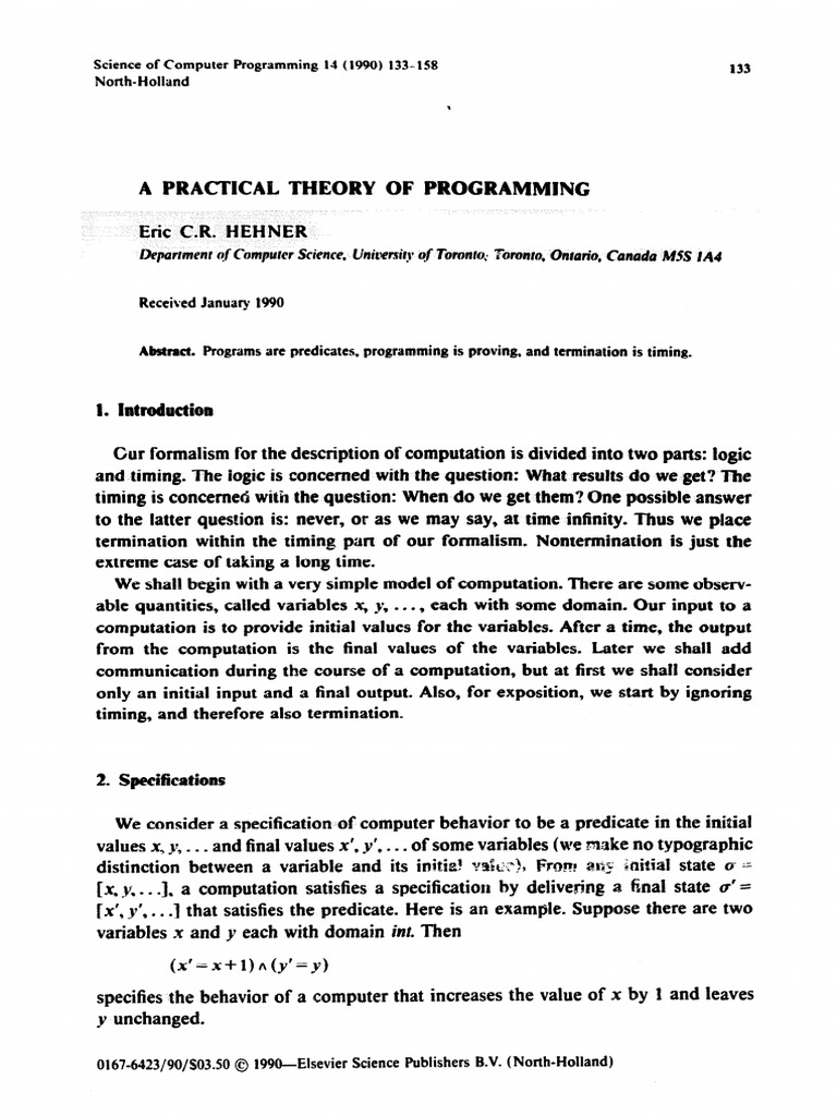 A Practical Theory Of Programming Pdf Scope Computer Science Variable Computer Science