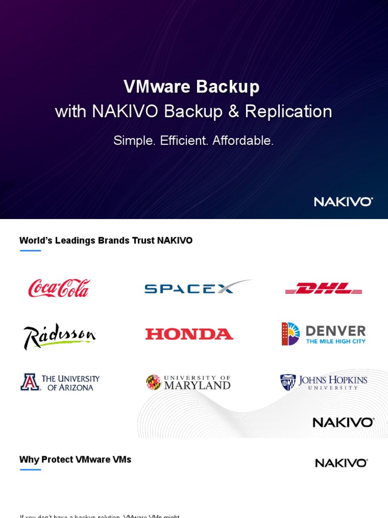 Vmware Backup Presentation | PDF | Backup | Computer Data Storage