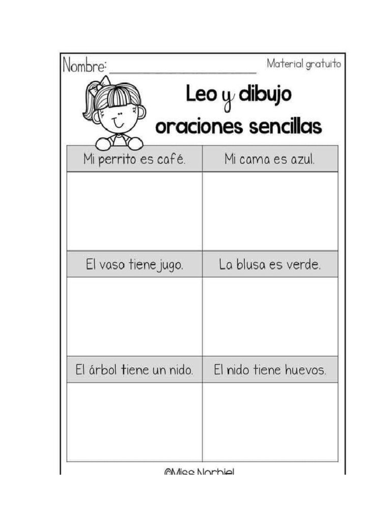 Actividades de Lectura de Oraciones | PDF