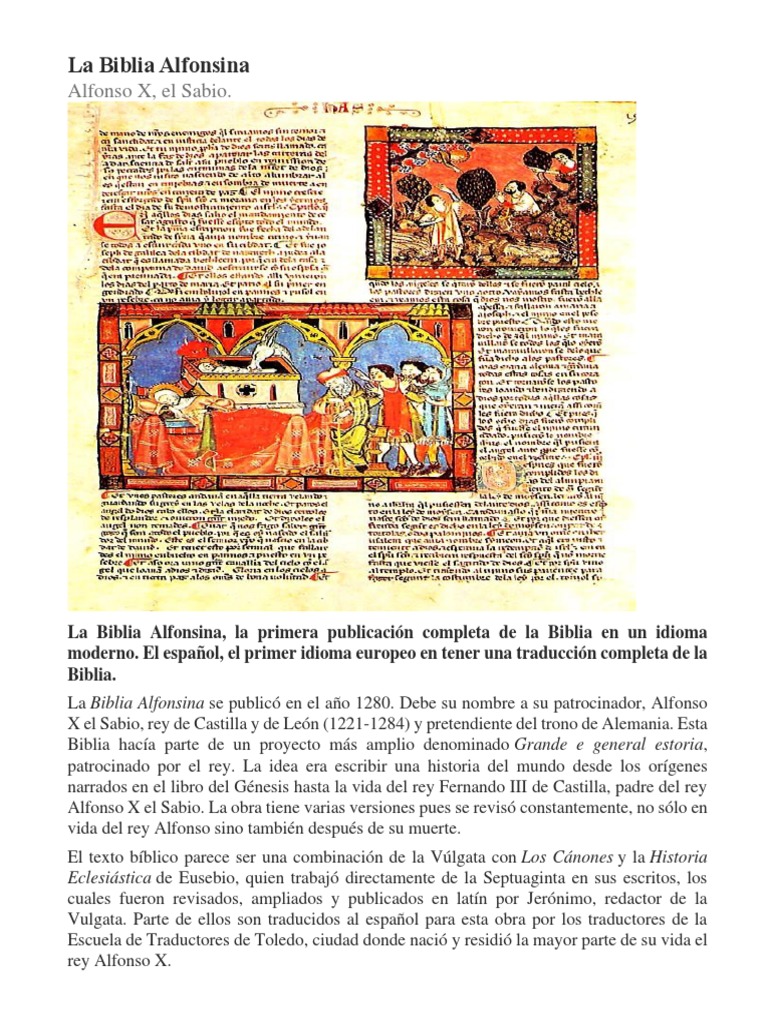 La Biblia Alfonsina | PDF | Biblia | Traducciones