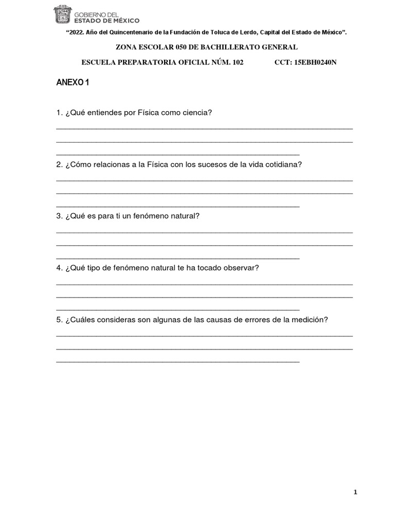Anexos 1 y 2 | PDF