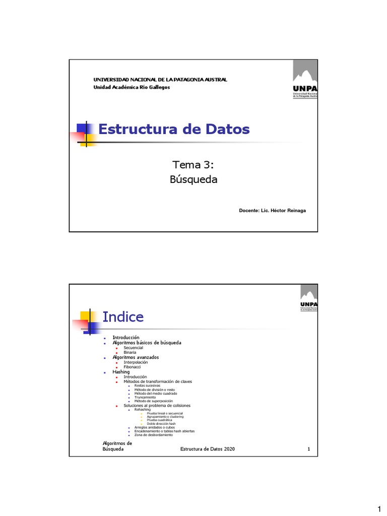 Ed Busqueda Pdf Estructura De Datos De Matriz Algoritmos