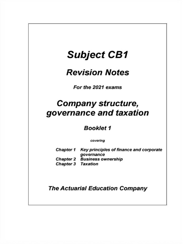 CB 1 - Booklet 1 | PDF