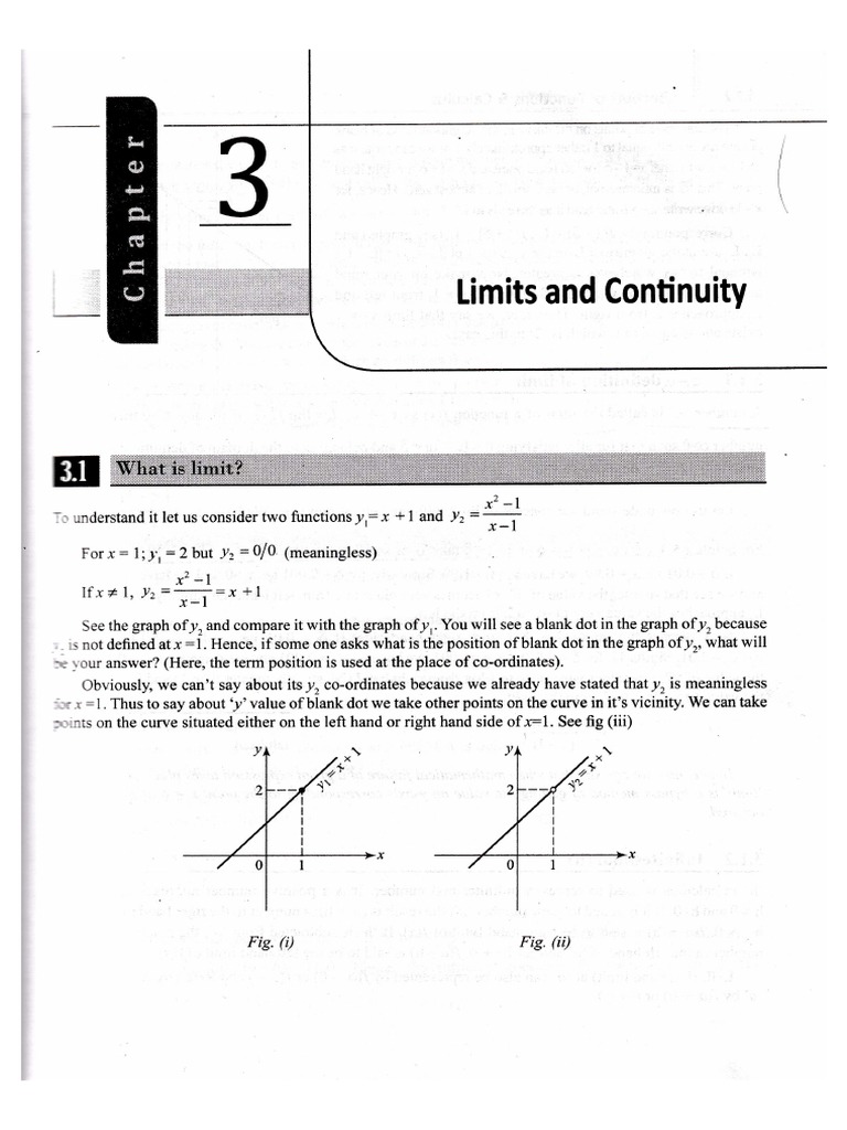 3-Limits and Continuity (Vikas Rahi Concepts of Function and Calculus) | PDF
