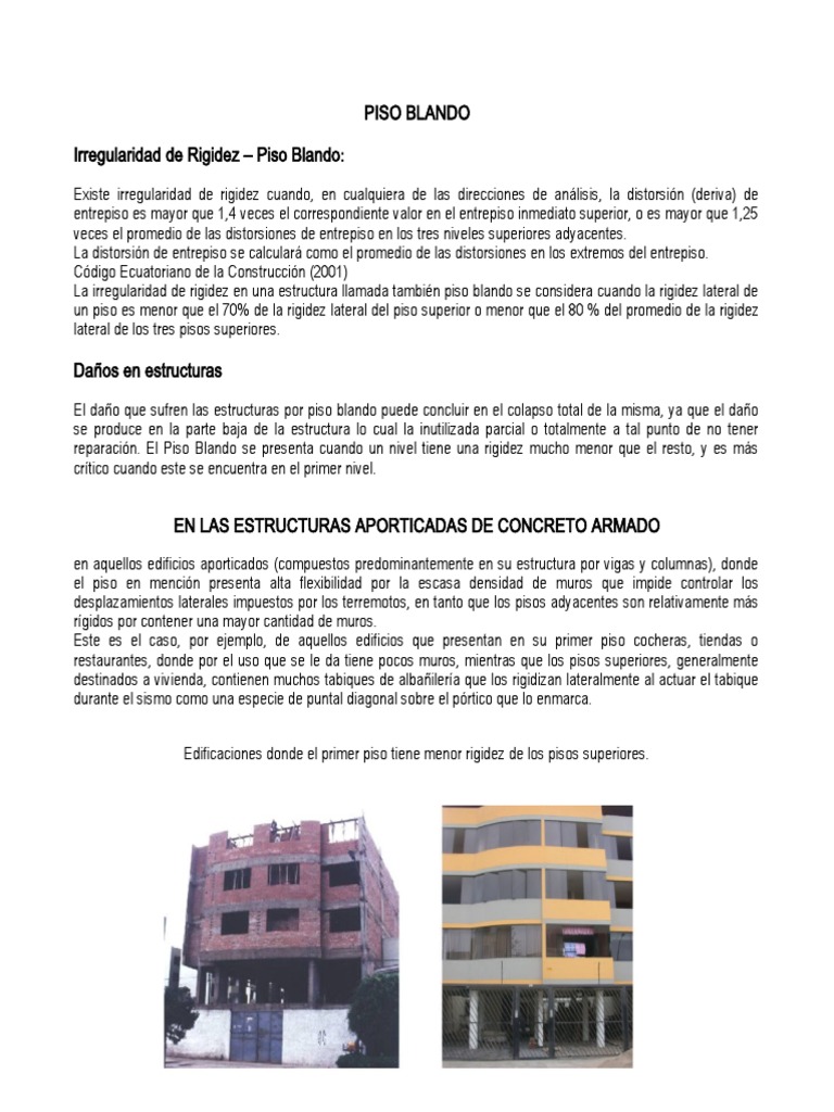 Piso Blando | PDF | Pandeo | Temblores