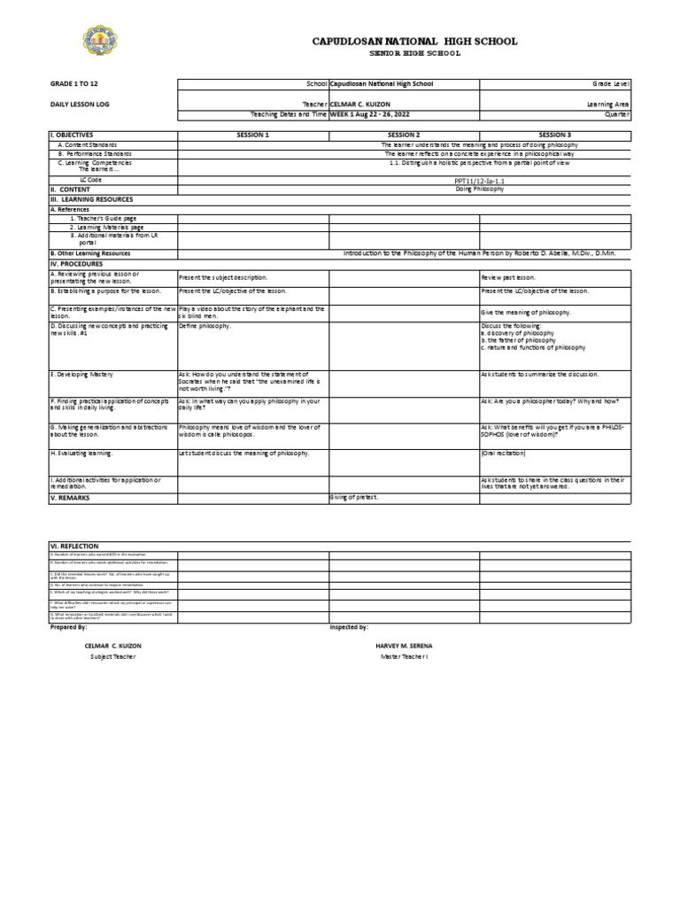 DLL in Philo | PDF | Learning | Teaching Method