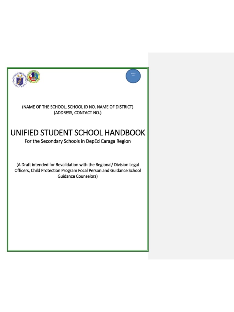 Unified Student Handbook for DepEd Caraga | PDF | Curriculum ...