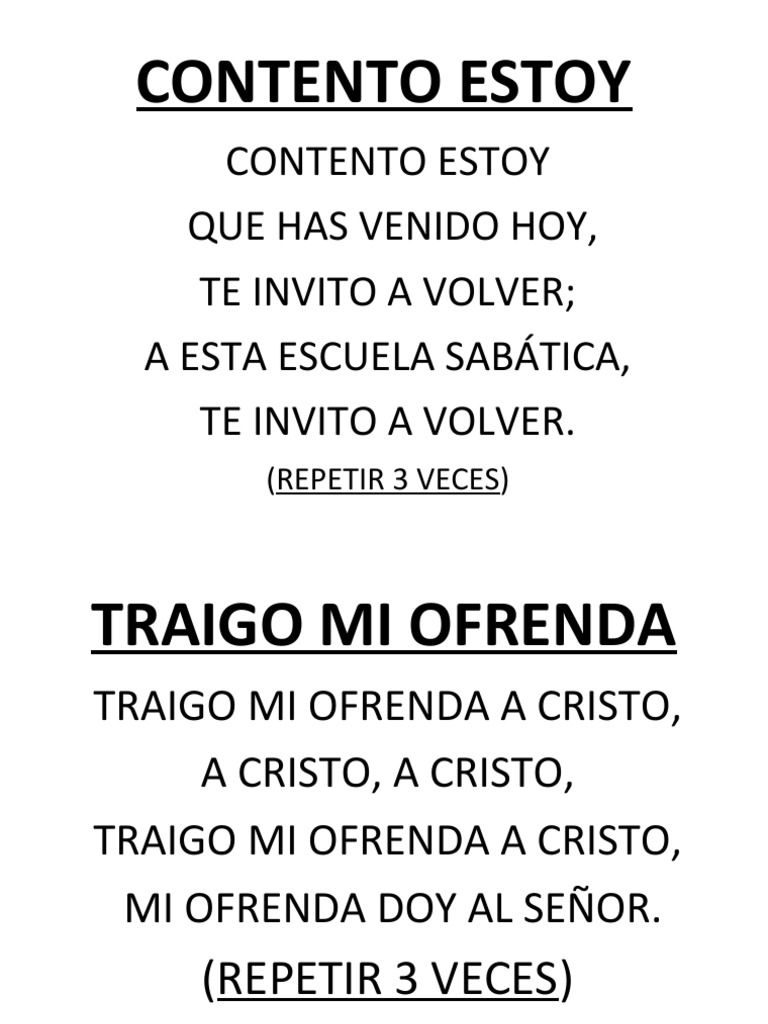 Cantos para Imprimir | PDF | Cristo (título) | Oración