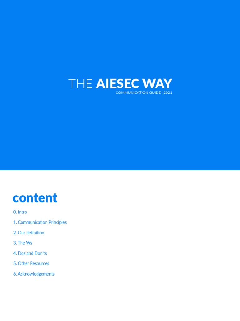 AIESEC Way External Communication Guide | PDF | Leadership | Popular ...