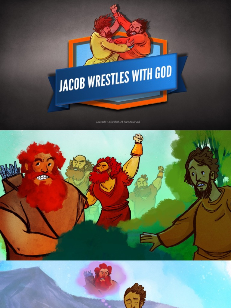 Jacob Wrestles With God Kids Bible Story | PDF