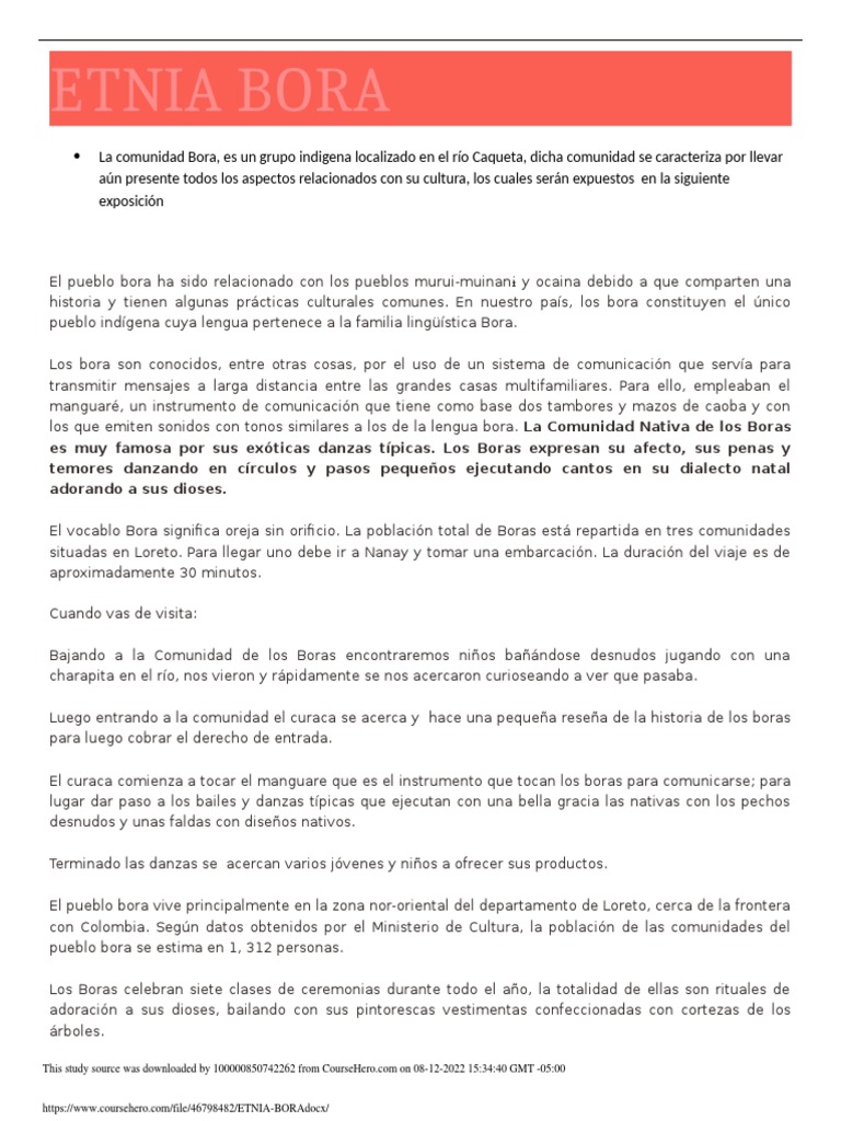 Cultura Bora | PDF