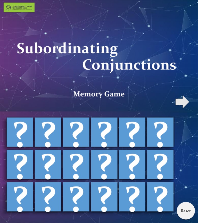 Subordinating Conjunctions Game | PDF