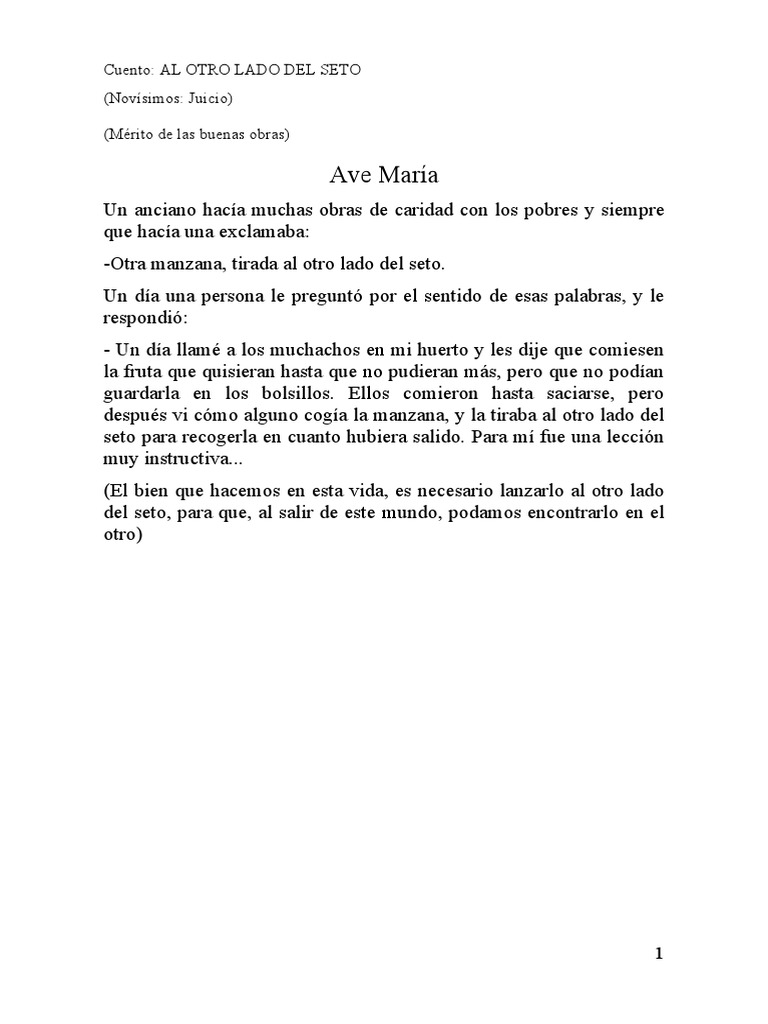 Significado de "al otro lado del seto" | PDF