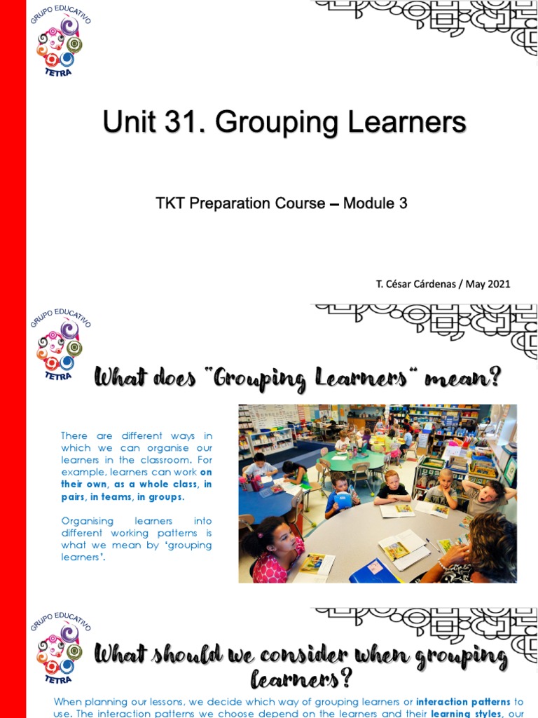 Unit 31. Grouping Learners | Download Free PDF | Learning | Teaching Method