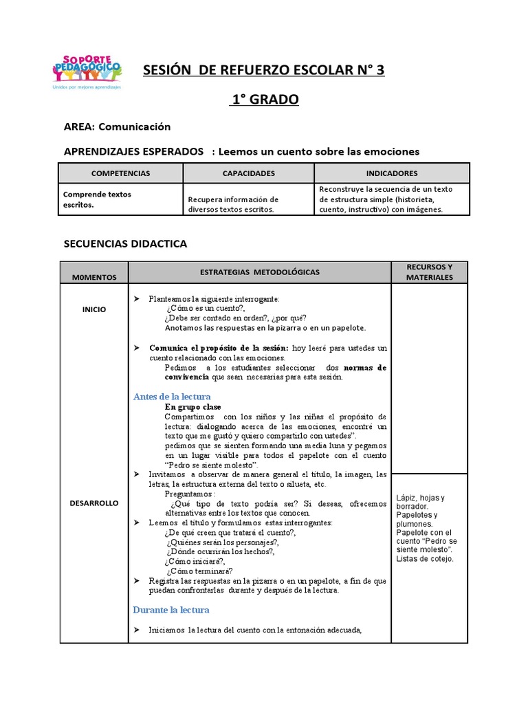 Sesion de Aprendizaje - 3 | PDF | Cumpleaños