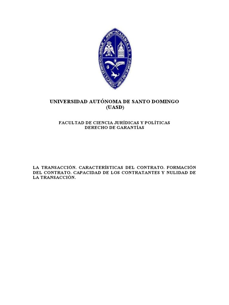 Universidad Autónoma de Santo Domingo (UASD) : Facultad de Ciencia ...