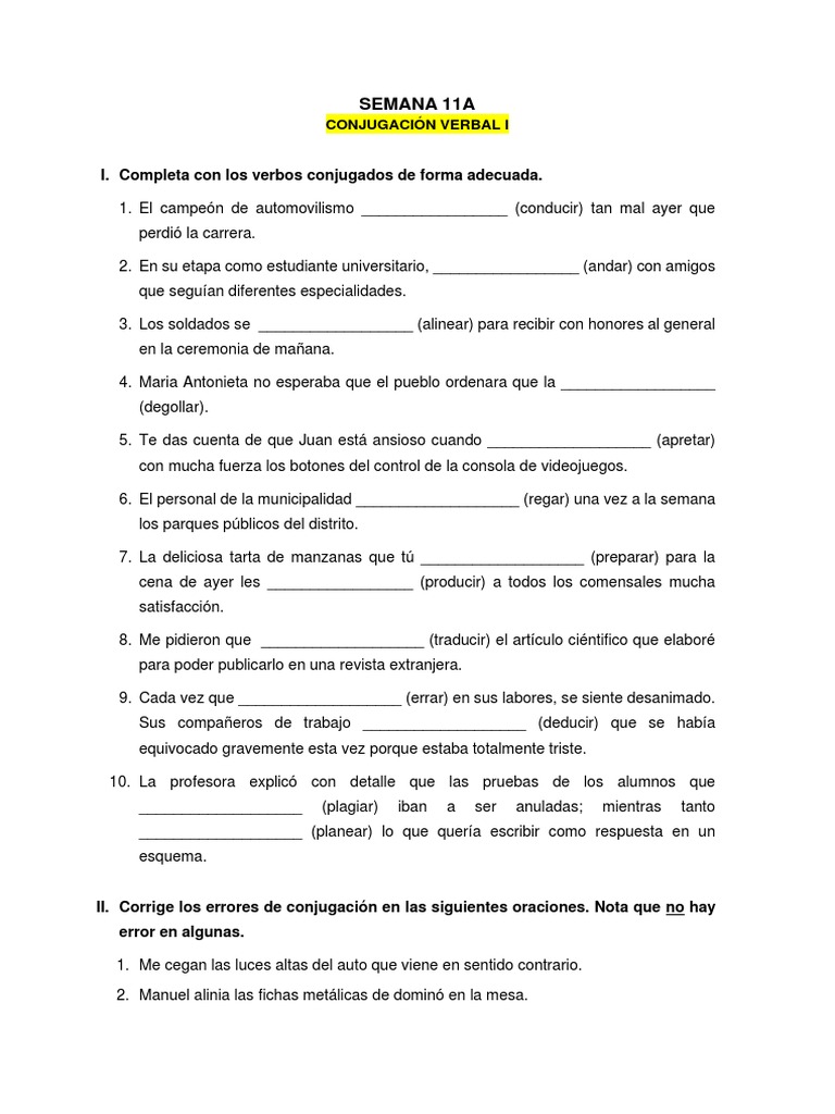 Conjugación Verbal | PDF | Verbo | Perú