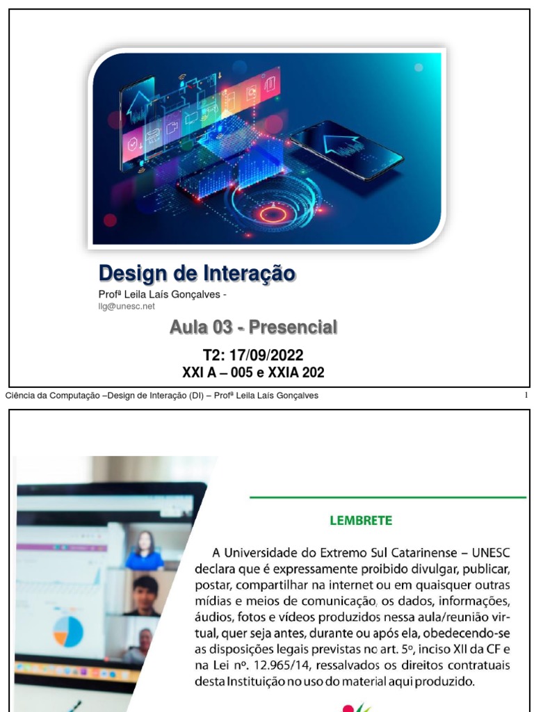 Slides Aula 03 | PDF | Interface de usuário | Usabilidade