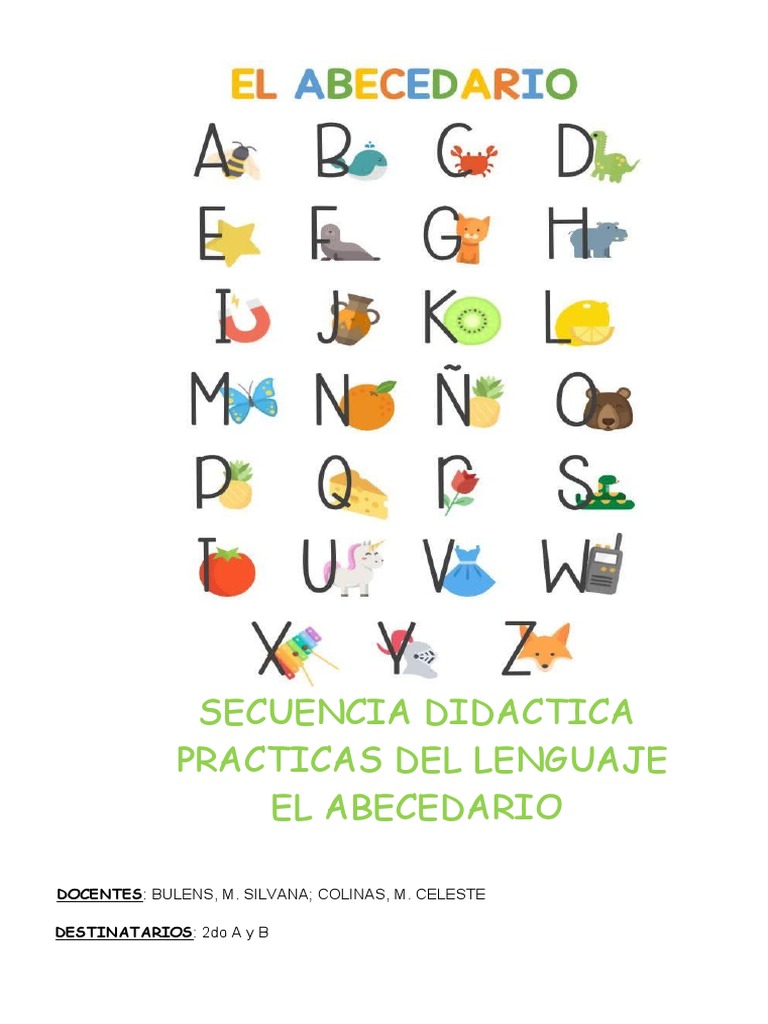 SECUENCIA DIDÁCTICA ABECEDARIO | PDF | Escritura | Alfabeto