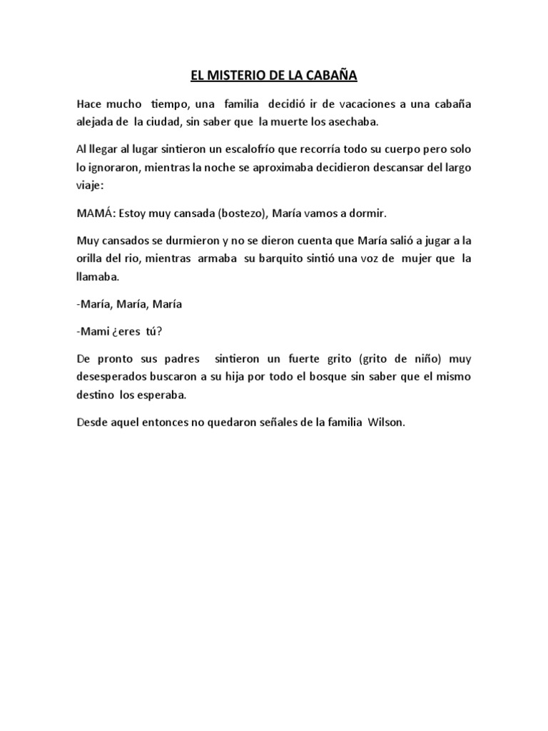El Misterio de La Cabaña | PDF