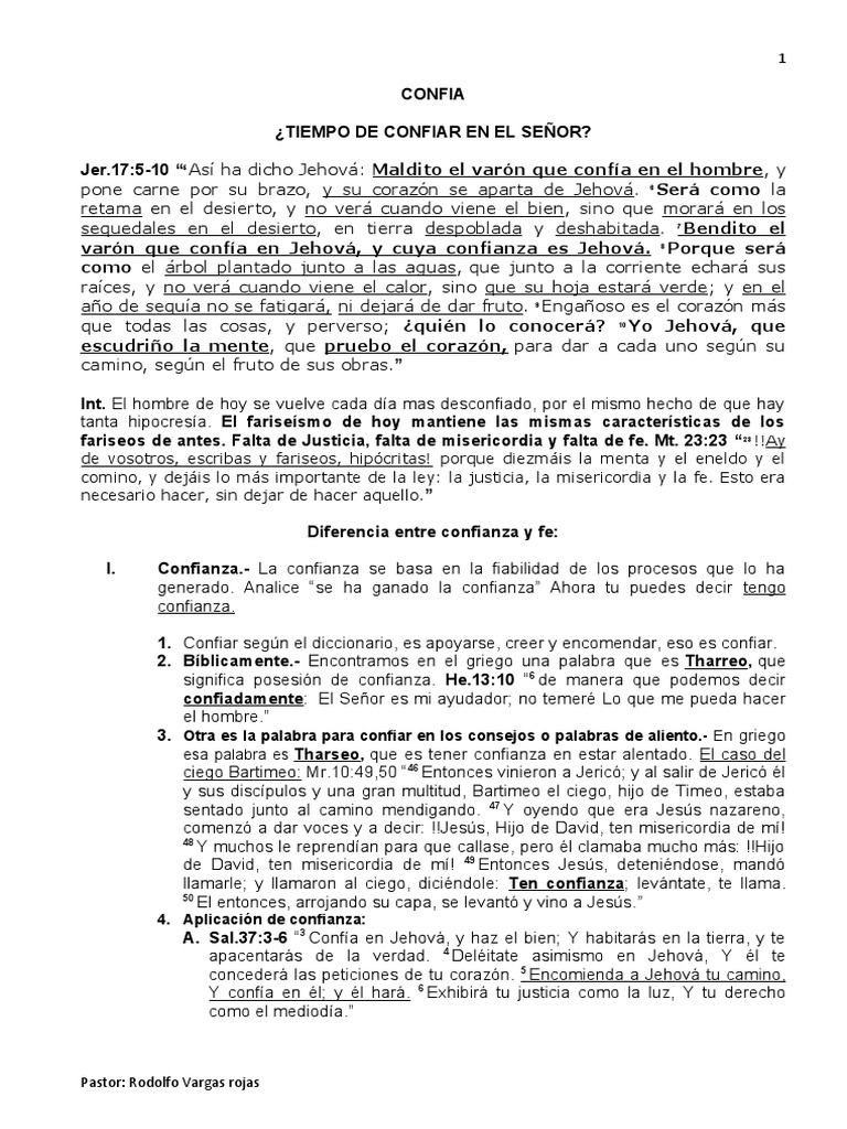 Confia en El Señor | PDF