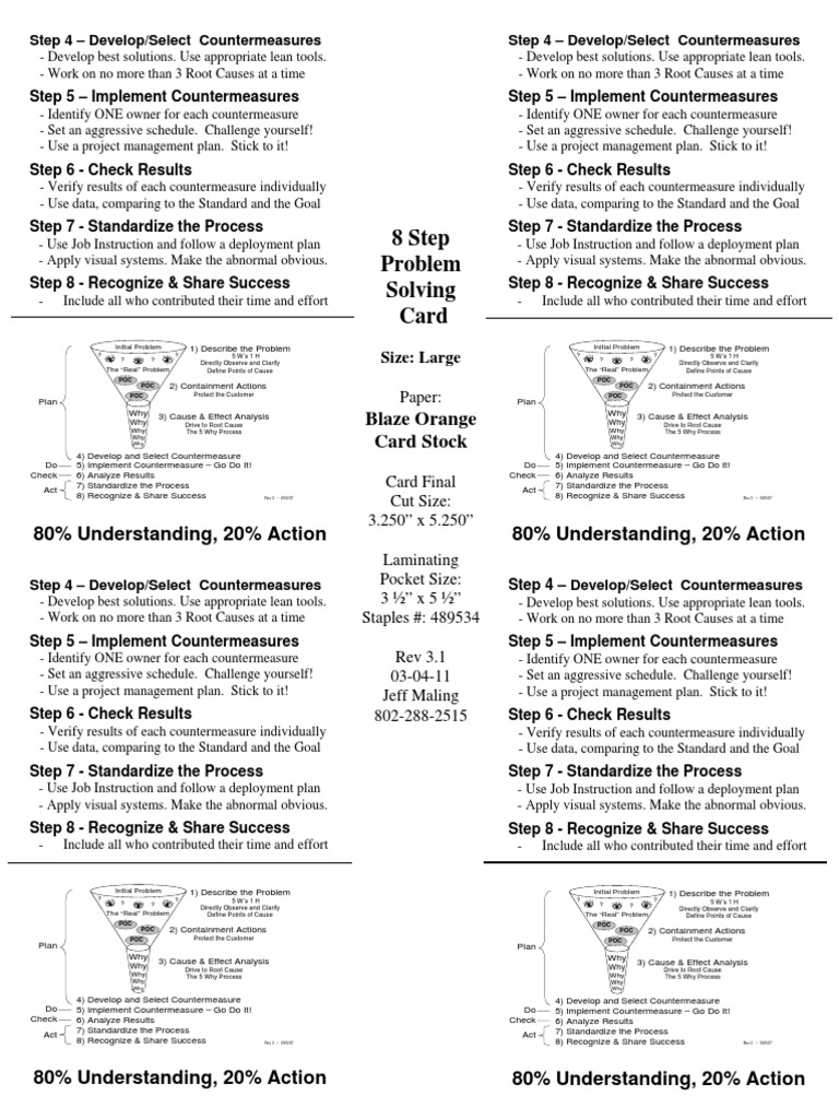 8-Step Problem Solving Guide | PDF | Project Management | Histogram
