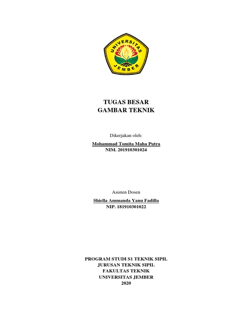 Tugas Besar Gambar Teknik - Mohammad Tomita Maha Putra - 201910301024 | PDF