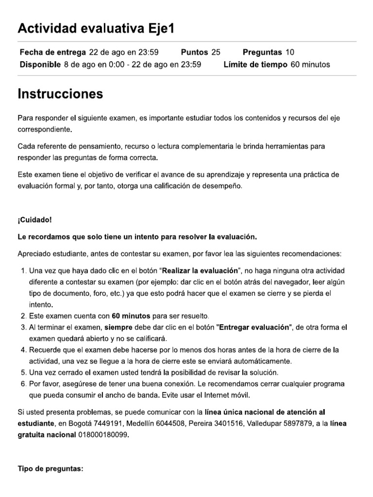 Actividad Evaluativa Eje 1 Matematicas Especiales | PDF Actividad Evaluativa Eje 1 Matematicas Especiales | PDF
