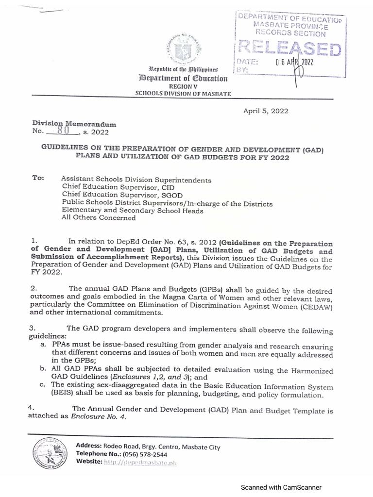 Div Memo 080 2022 | PDF