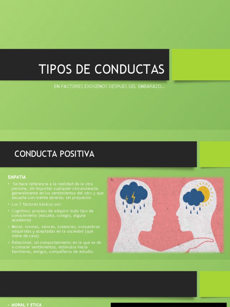 Tipos de Conductas | PDF | Comportamiento | Discriminación