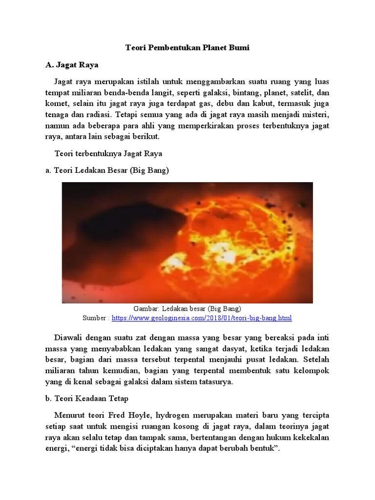 Teori Pembentukan Planet Bumi | PDF