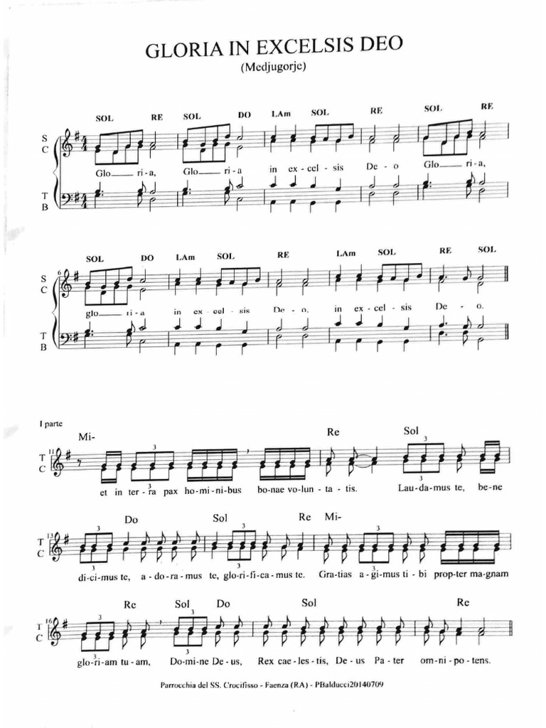 Gloria in Excelsis Deo - Medjugorie | PDF