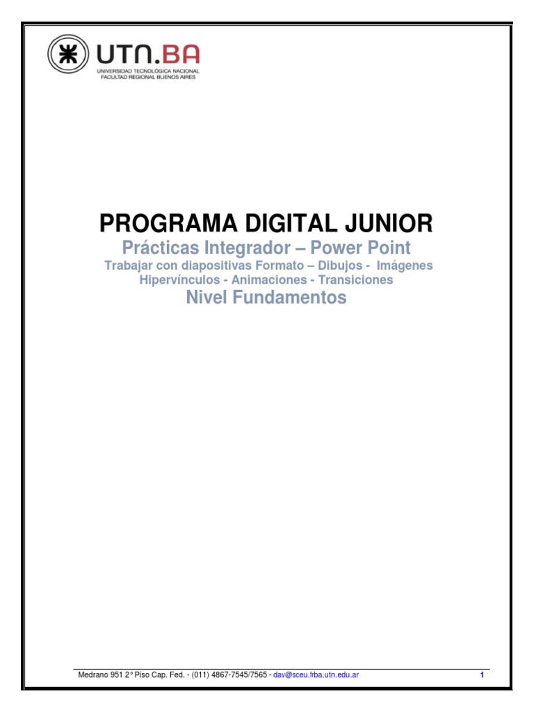 UTN - Ba Power Point Consignas Practicas Integrador | PDF | Microsoft PowerPoint