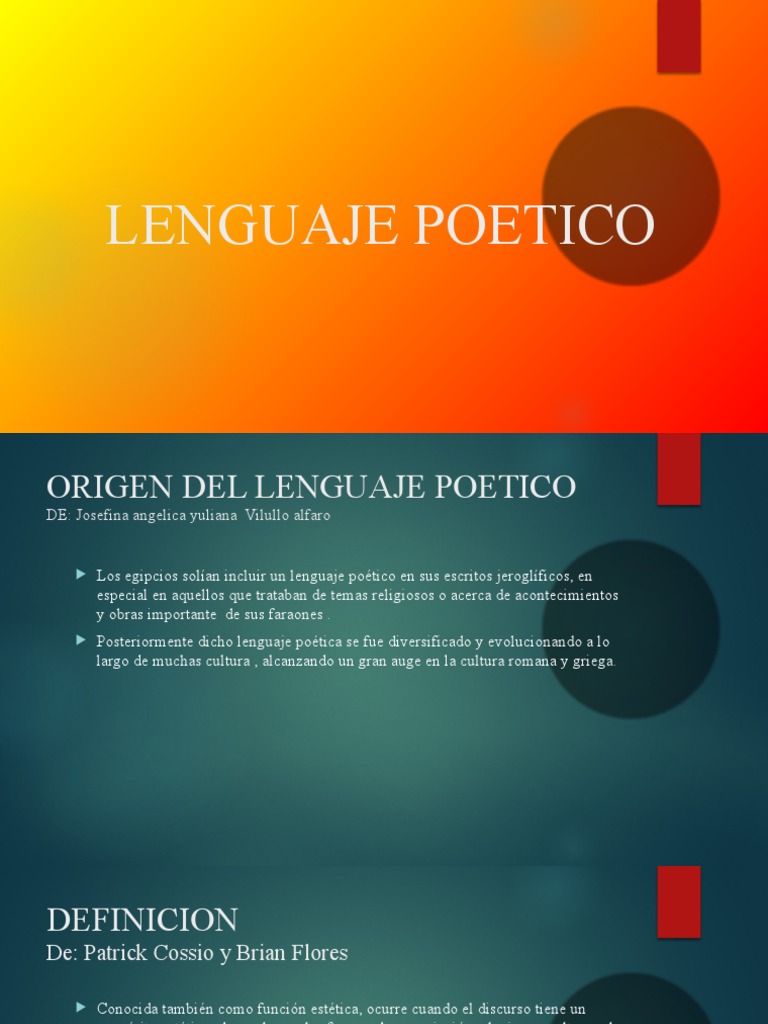 Lenguaje Poetico | PDF | Poesía | Lingüística