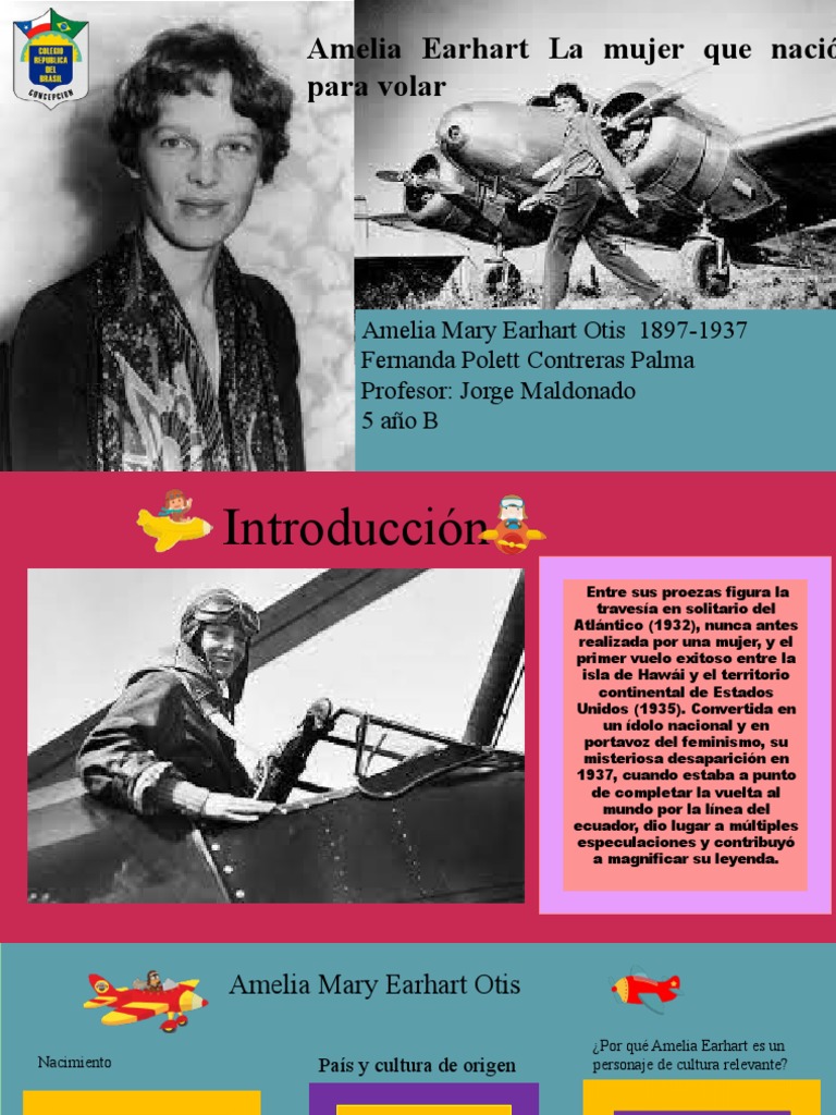 Amelia Earhart: Pionera de la Aviación | PDF | Viajes y turismo | Historia