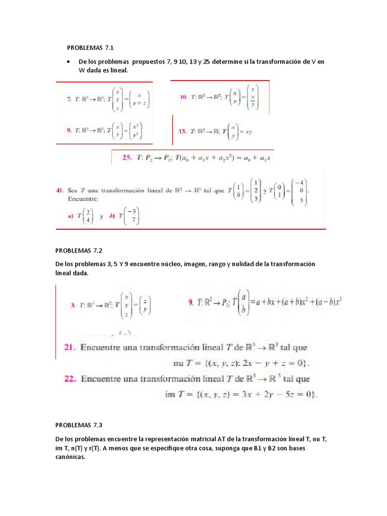 Algebra Ejercicios | PDF | Métodos y materiales de enseñanza