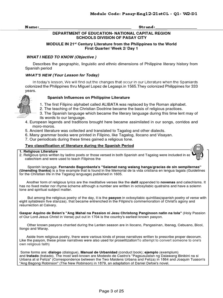 Module Code: Pasay-Eng12-21Stcl - Q1-W2-D1: What'S New (Your Lesson For Today) | PDF