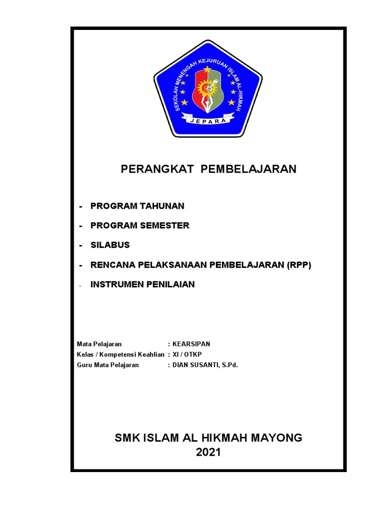 Cover, Prota, RPP, Penilaian | PDF