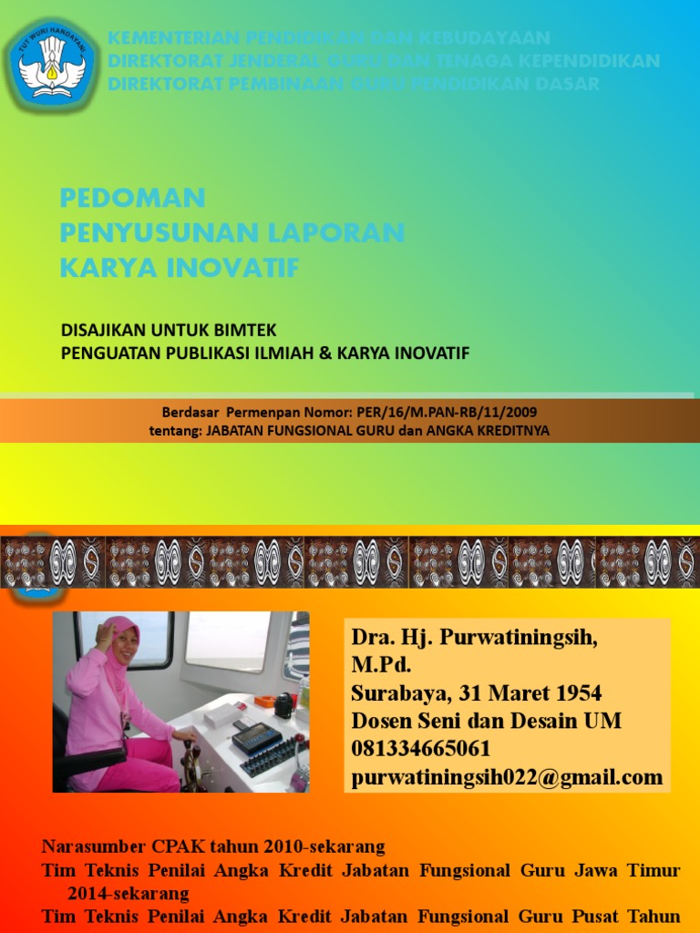 Pedoman Karya Inovatif - PUR | PDF | Karier & Perkembangan | Seni