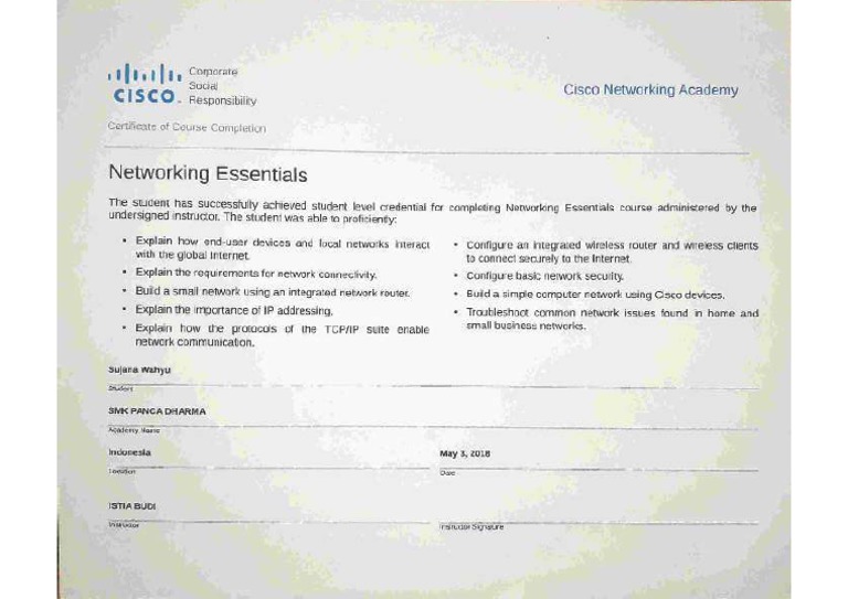Networking Essentials - Cisco | PDF
